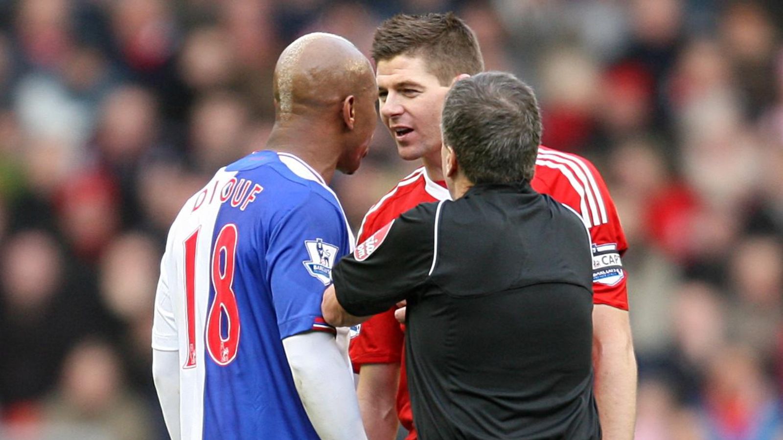 Diouf can't resist sly dig at Liverpool legend Gerrard ahead of England ...