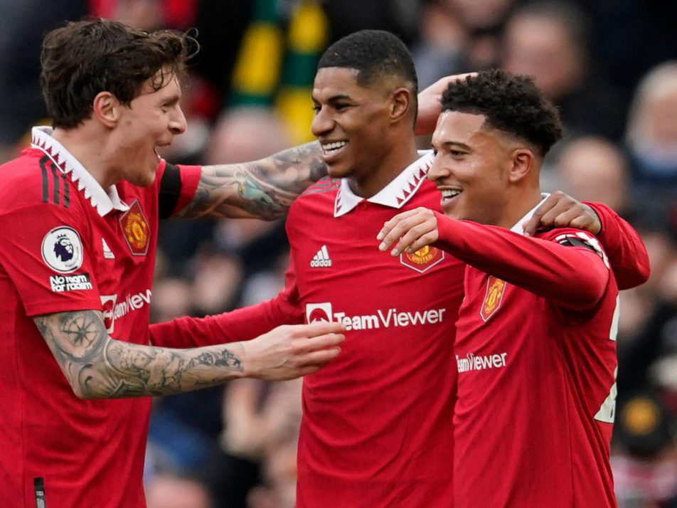 Man Utd 3-0 Leicester: Rashford and Sancho star as Ten Hag's men close ...