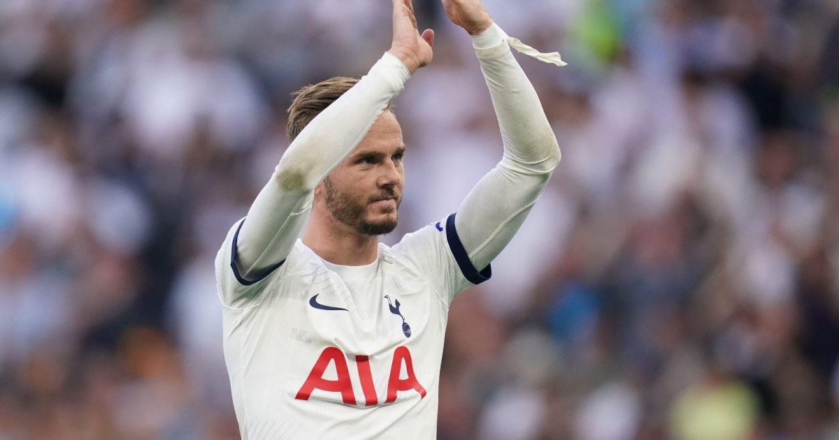 Maddison plays down Tottenham injury fears after wearing a protective ...