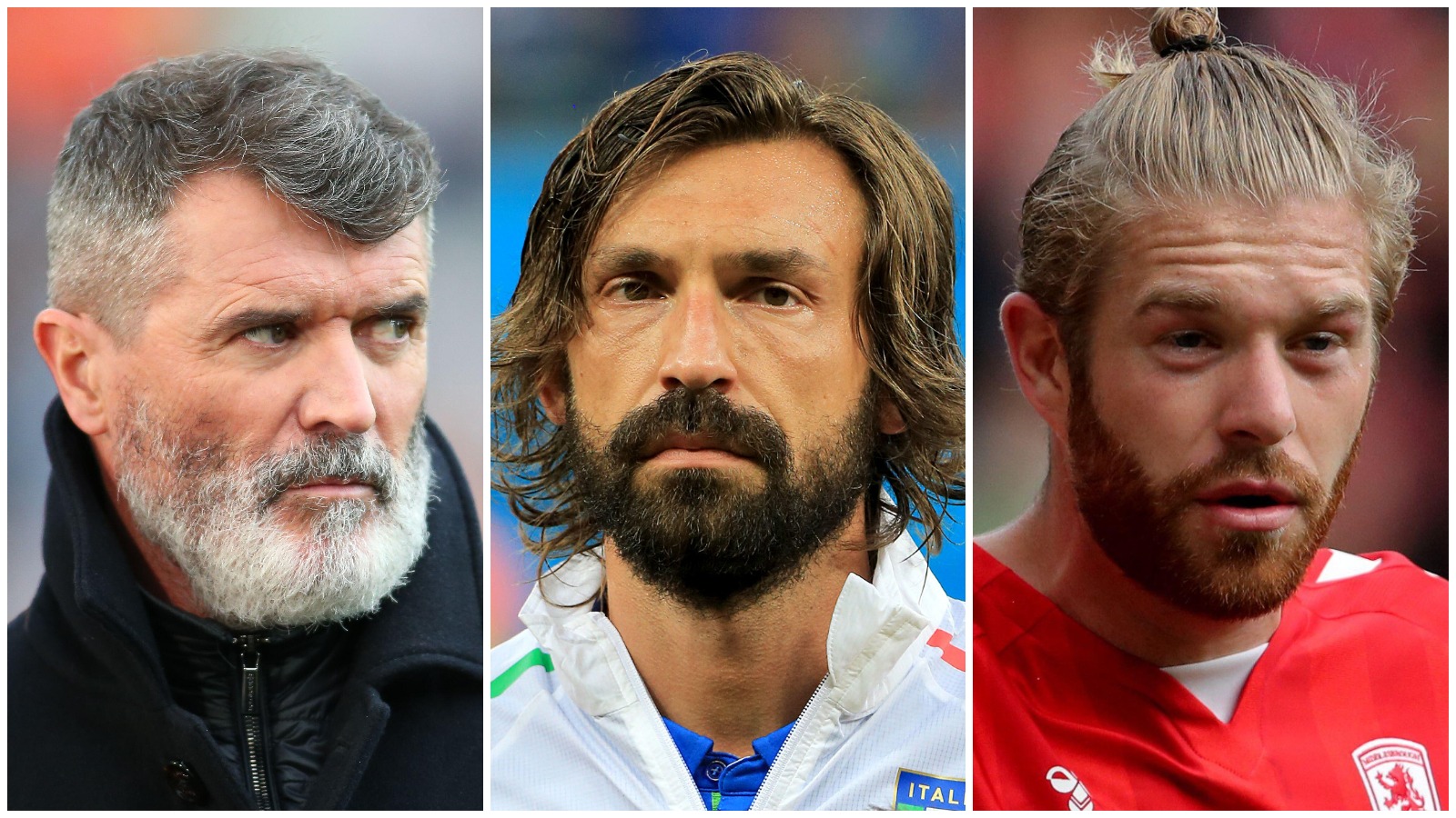 Football's finest beards, featuring Keane, Pirlo, Salah and Beckham