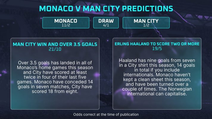 Monaco vs Man City prediction, expected line-ups, how to watch and ...